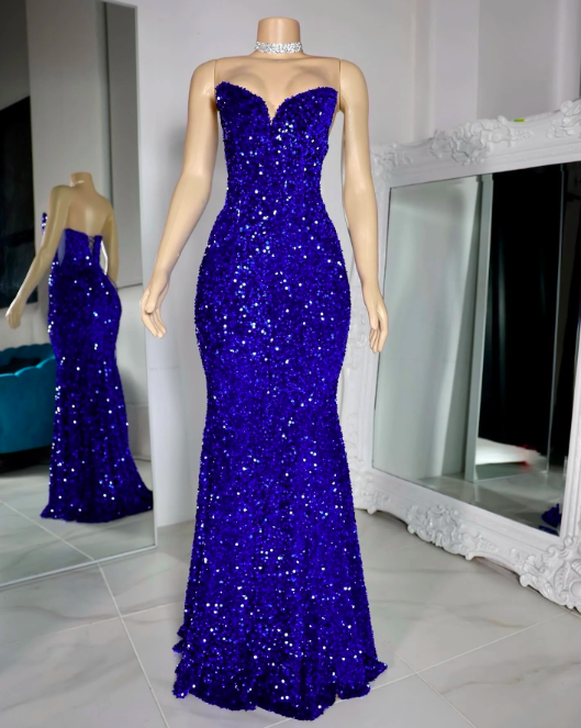 Royal Blue Prom Dresses, Sparkly Glitter Prom Dresses, Formal Dresses ...